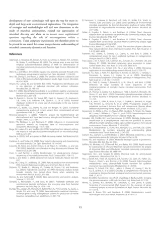 Beyond Metagenomics- Integration Of Complementary Approaches For The ...