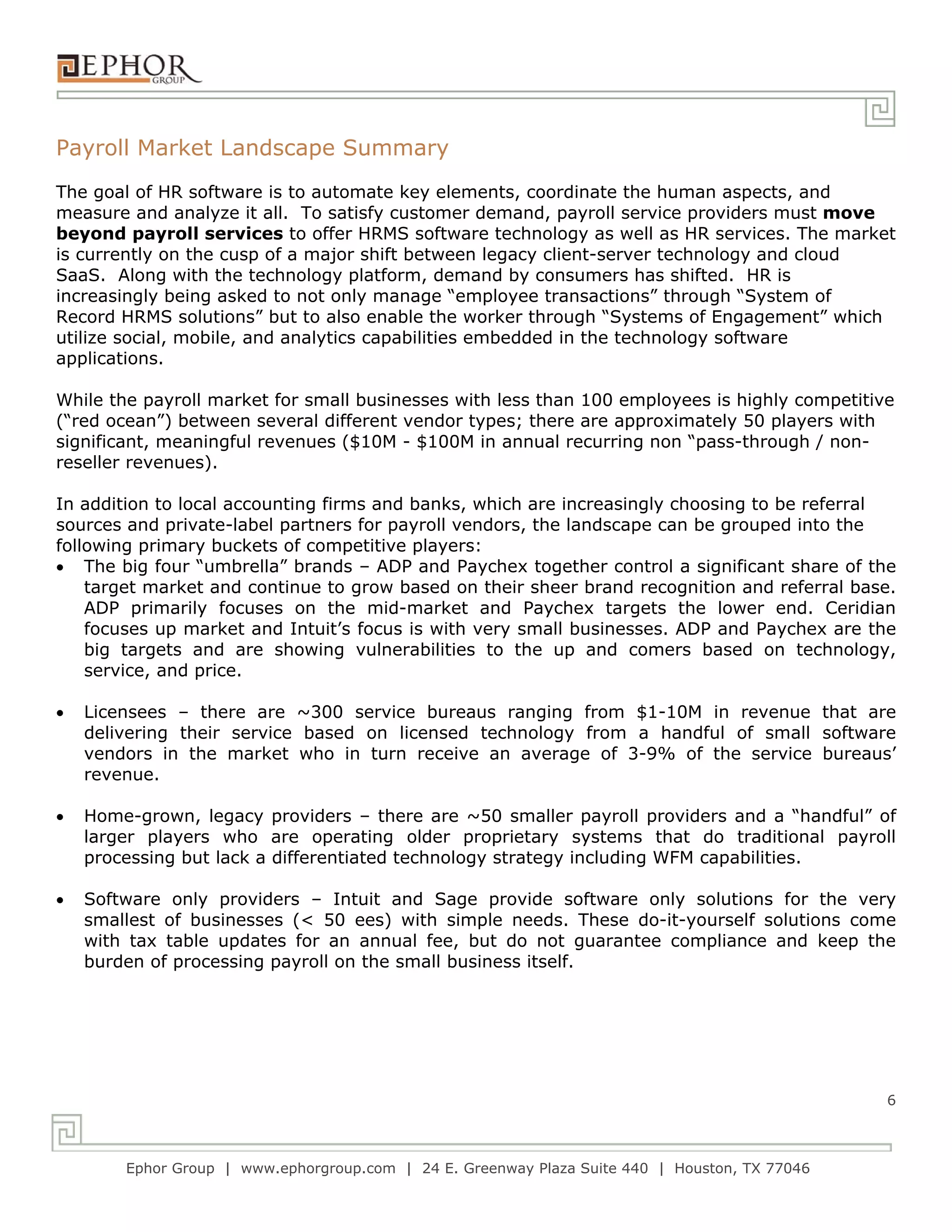Beyond payroll HR midmarket Landscape | PDF