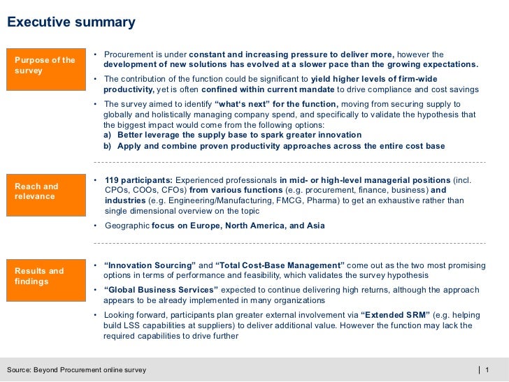 Beyond Procurement Survey Results