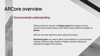 Beyond reality with ARCore | PPT