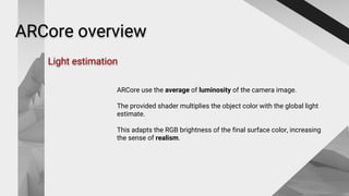 Beyond reality with ARCore | PPT