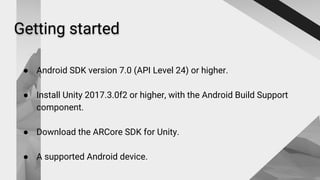 Beyond reality with ARCore | PPT