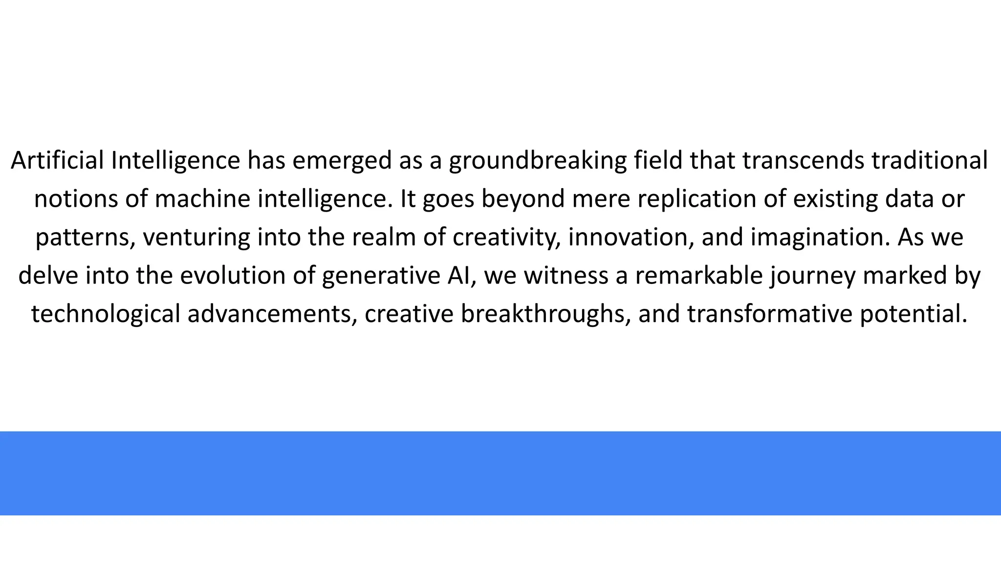 Beyond Replication The Evolution of Generative Artificial Intelligence.pdf | Technology Industry ...