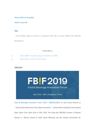 Beyond taste: Five emerging flavour trends taking shape in Asia | PDF