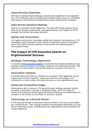 Beyond Tech Excellence - The Art of CTO Executive Search.pdf | IT and Internet Support | Internet
