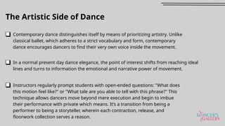 Beyond Technique: Contemporary Dance Classes for Artistic Growth | PPTX