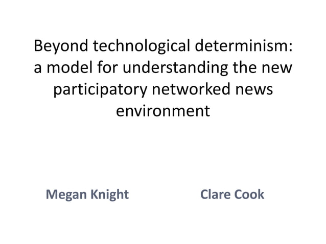 Beyond technological determinism | PPTX