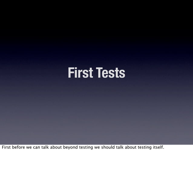 Beyond Testing Specs And Behavior Driven Development Ppt