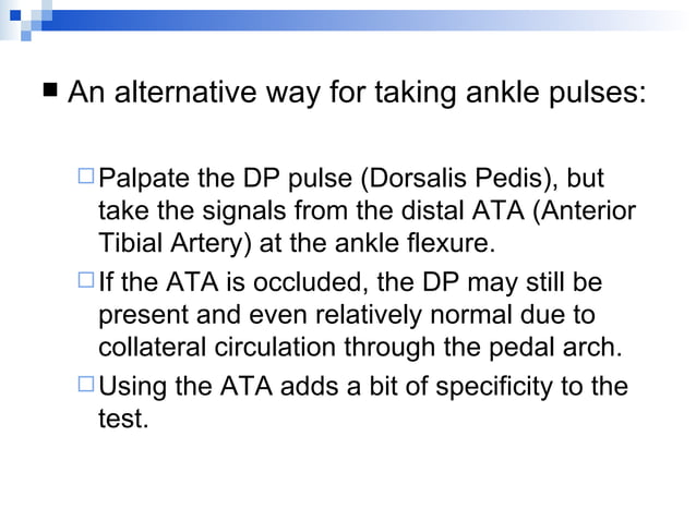 How to perform an Ankle Brachial Index | PPS