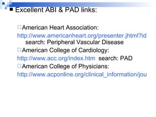 How to perform an Ankle Brachial Index | PPS