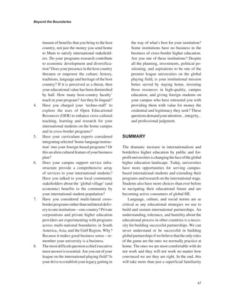 Beyond the boundaries the future of borderless higher education | PDF