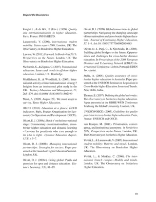 Beyond the boundaries the future of borderless higher education | PDF