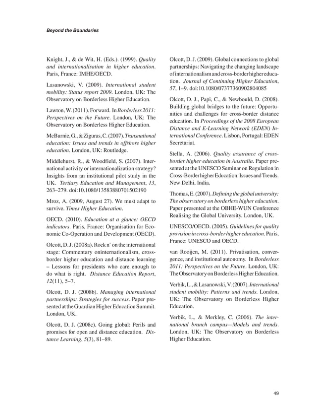 Beyond the boundaries the future of borderless higher education | PDF