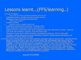 Beyond the current phase, ‘CA for SARD’ | PDF