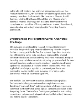 Beyond the Lecture_ Leveraging the Forgetting Curve for Enhanced Training Outcomes.pdf