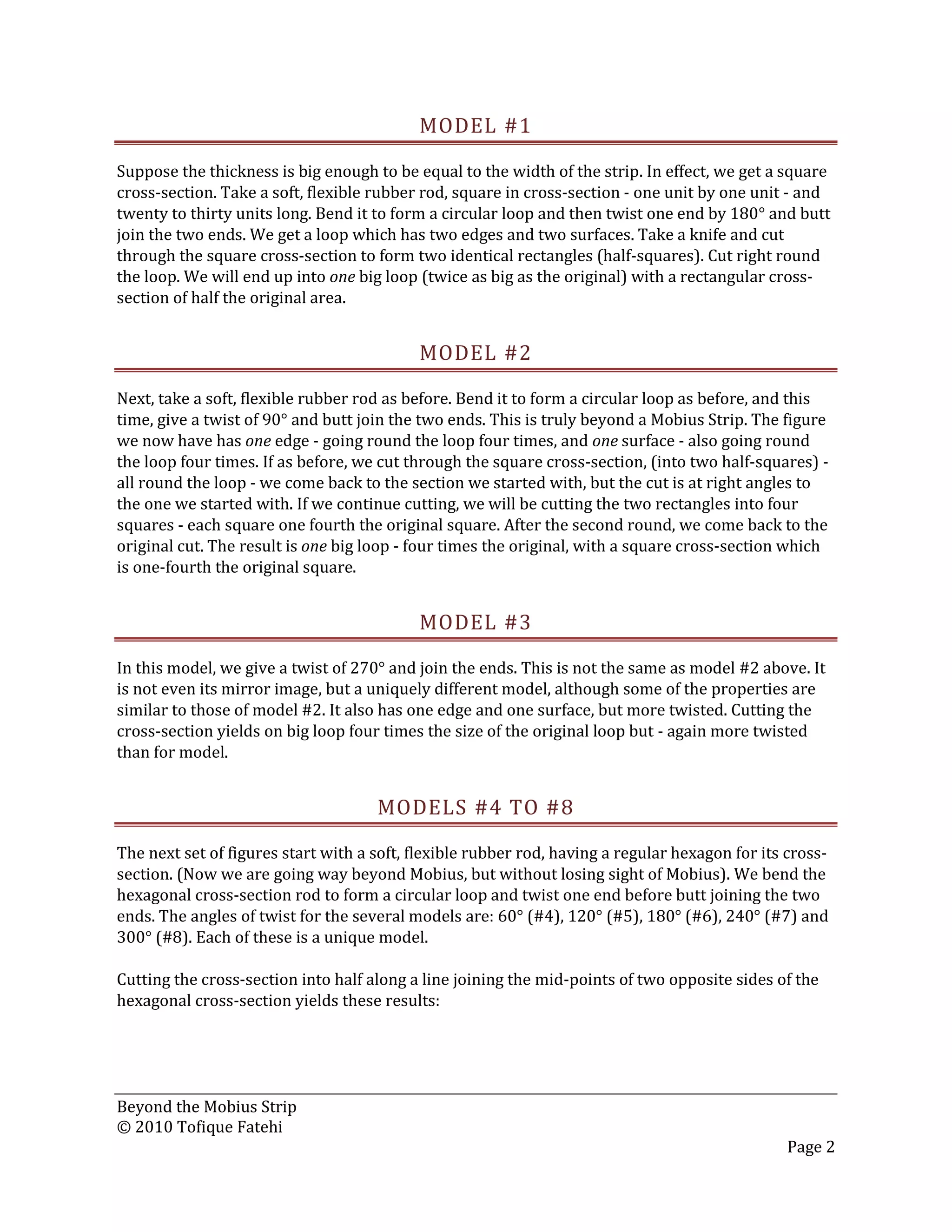 Beyond the Mobius Strip | PDF