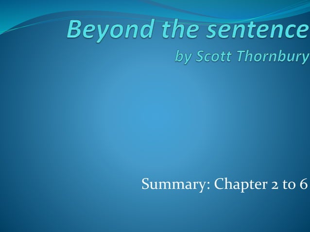 Beyond the sentence | PPTX