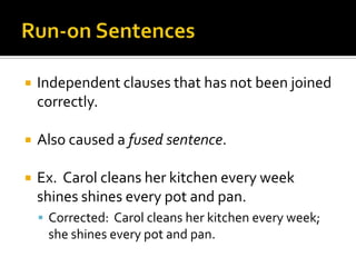 Beyond the simple sentence