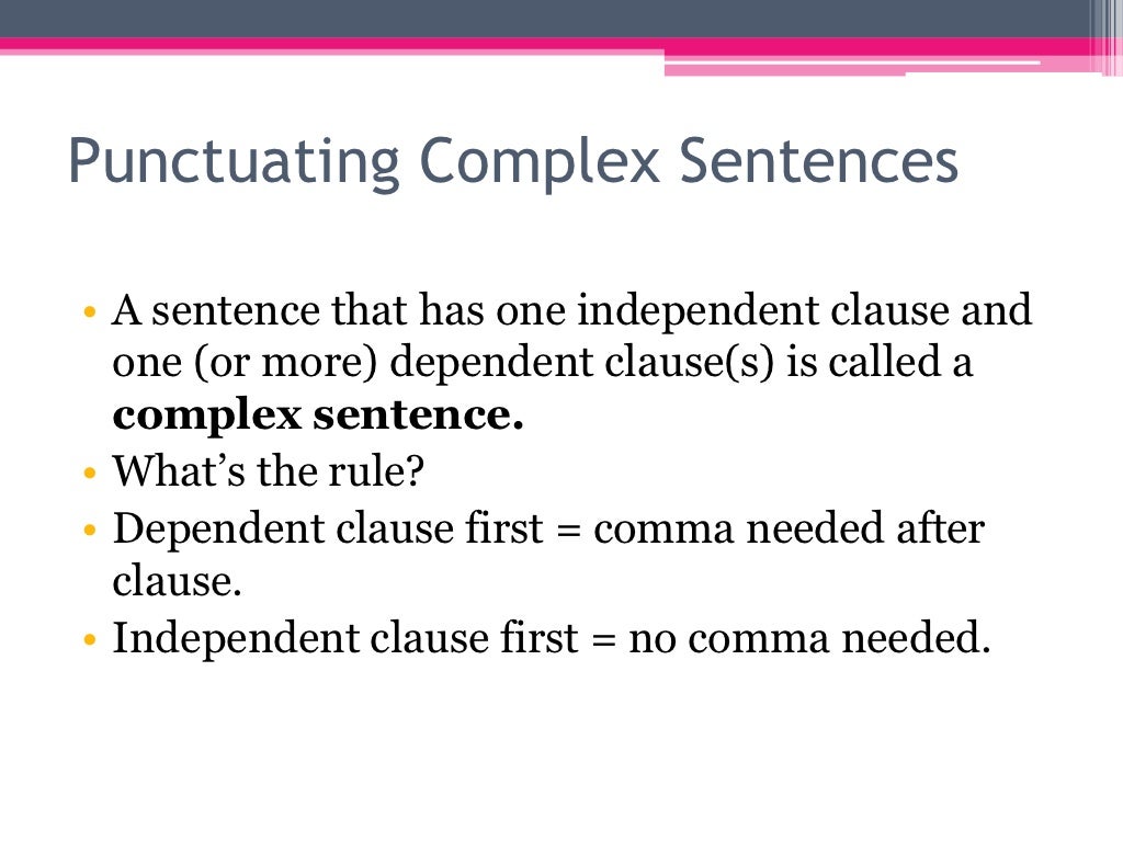 Beyond the simple sentence (subordination)