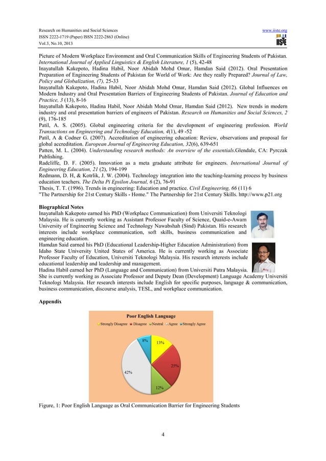 Beyond the technical barriers oral communication barriers of engineering students of pakistan ...