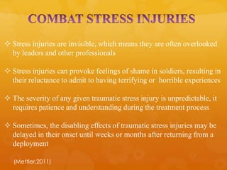 Beyond the Trauma: Invisible Injuries of War | PPTX