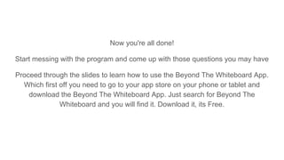 Beyond The Whiteboard Introduction | PPT