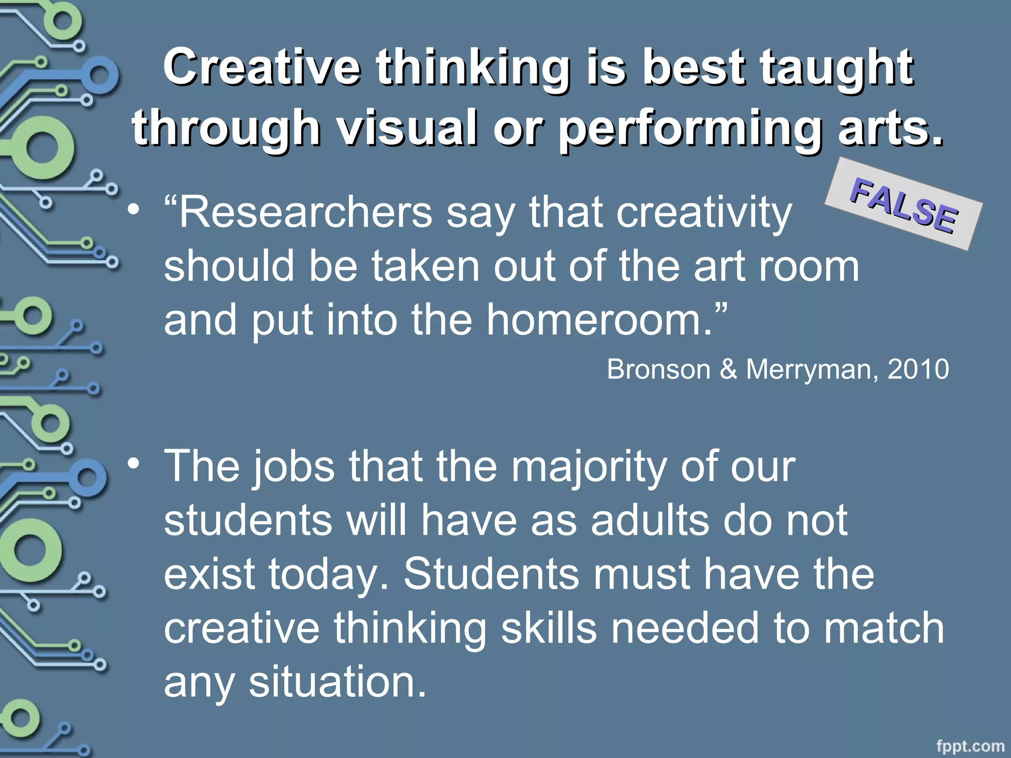 Beyond Transformations: Creative Thinking in a Standards-Based Classroom | PPT