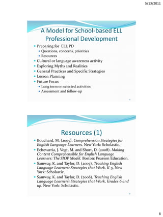 Beyond Translation: Designing ELL-Focused Professional Development for ...
