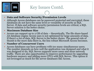 Migrate Access to SQL Server/Azure | PPTX | Databases | Computer Software and Applications