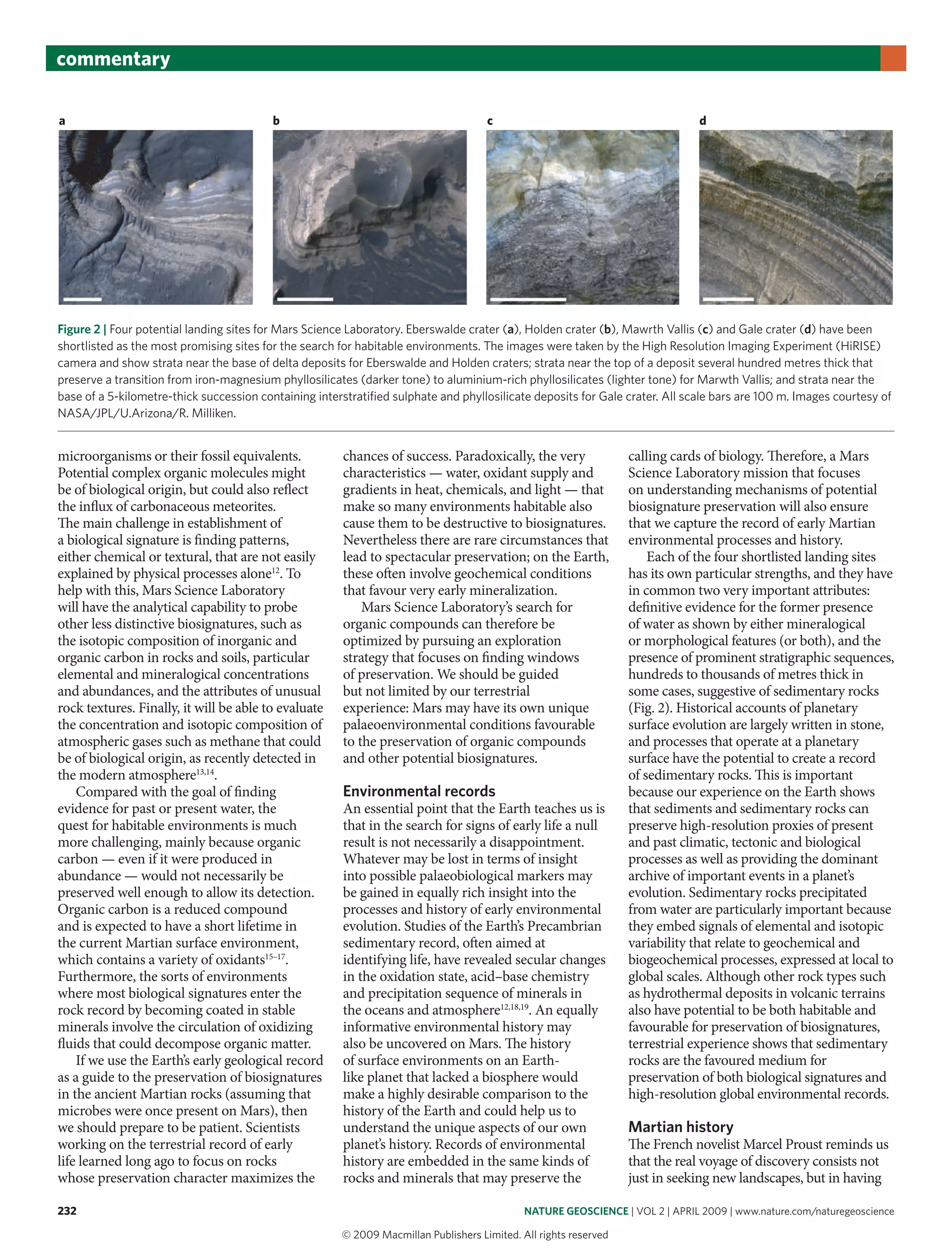 Beyond water on mars | PDF