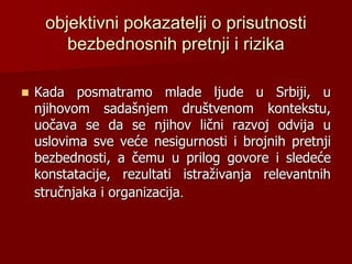 Bezbednost mladih u Srbiji.ppt
