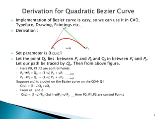 Bezeir curve na B spline Curve | PPTX