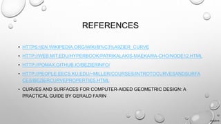 Bezier curve computer graphics | PPTX