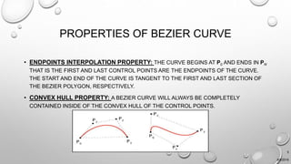 Bezier curve computer graphics | PPTX