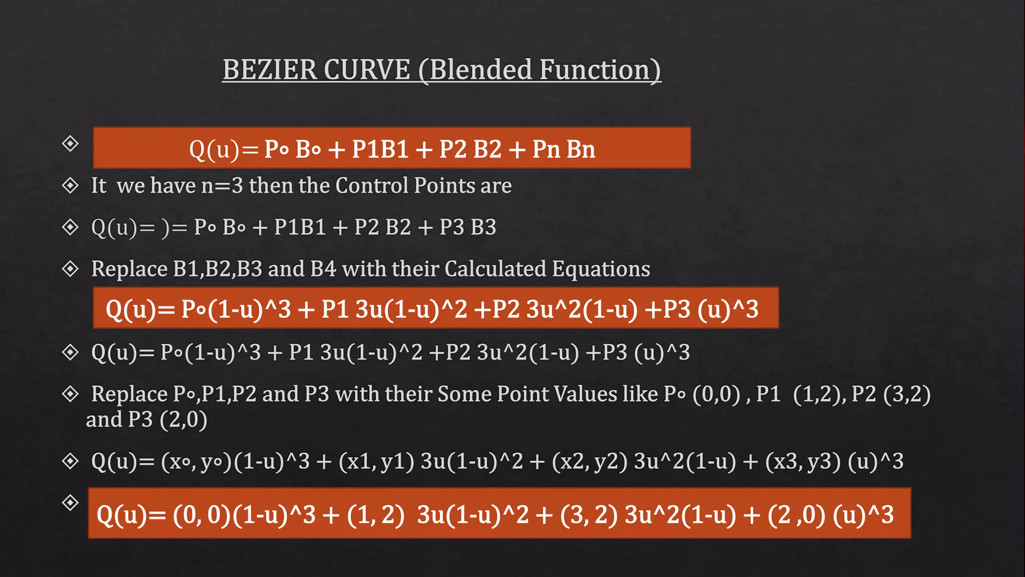 Bezier Curve(Computer Graphics) | PPT