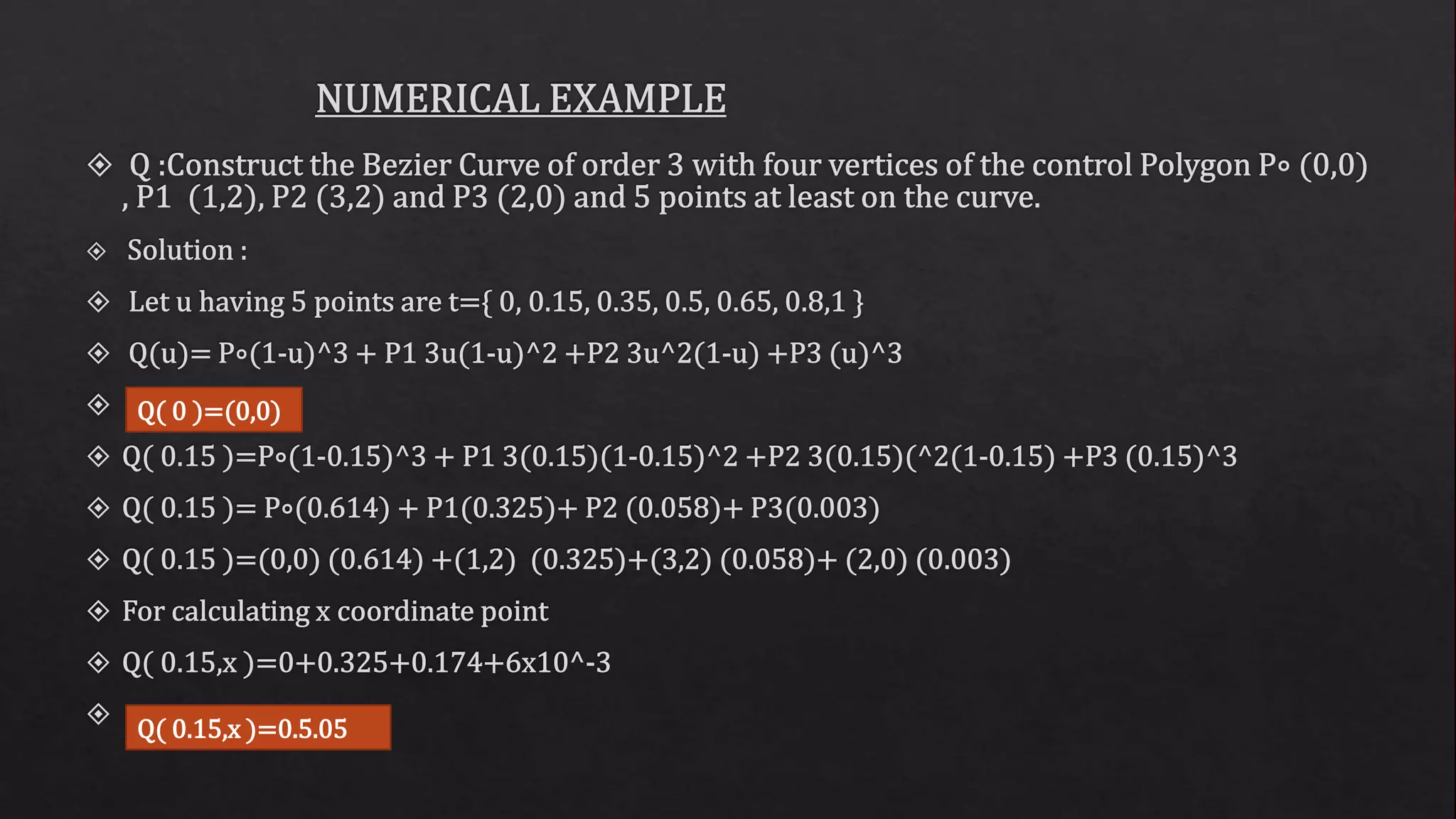 Bezier Curve(Computer Graphics) | PPT
