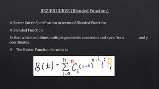 Bezier Curve(Computer Graphics) | PPT