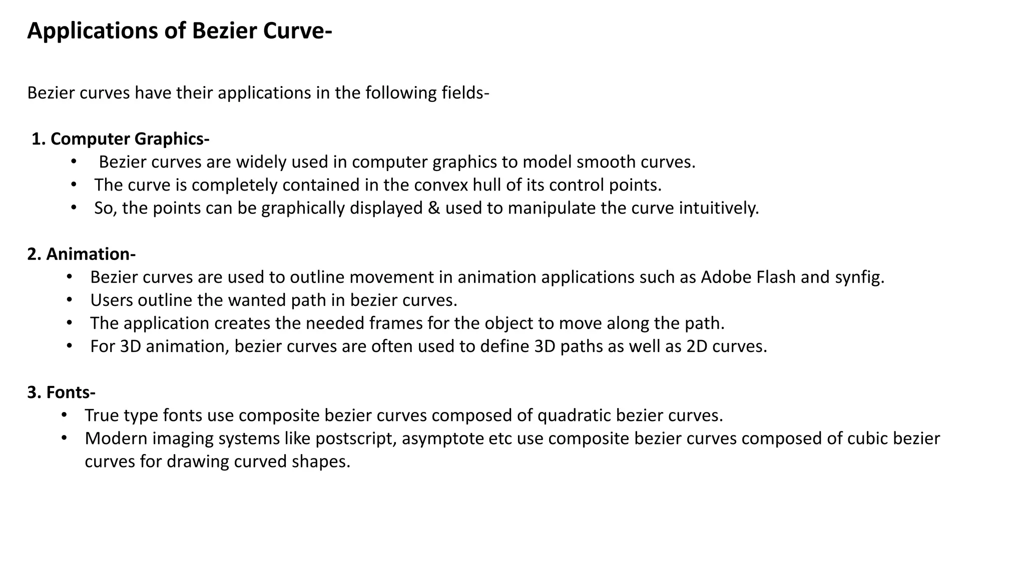 Computer Graphics Introduction To Curves | PPTX