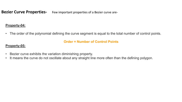 Computer Graphics Introduction To Curves | PPTX