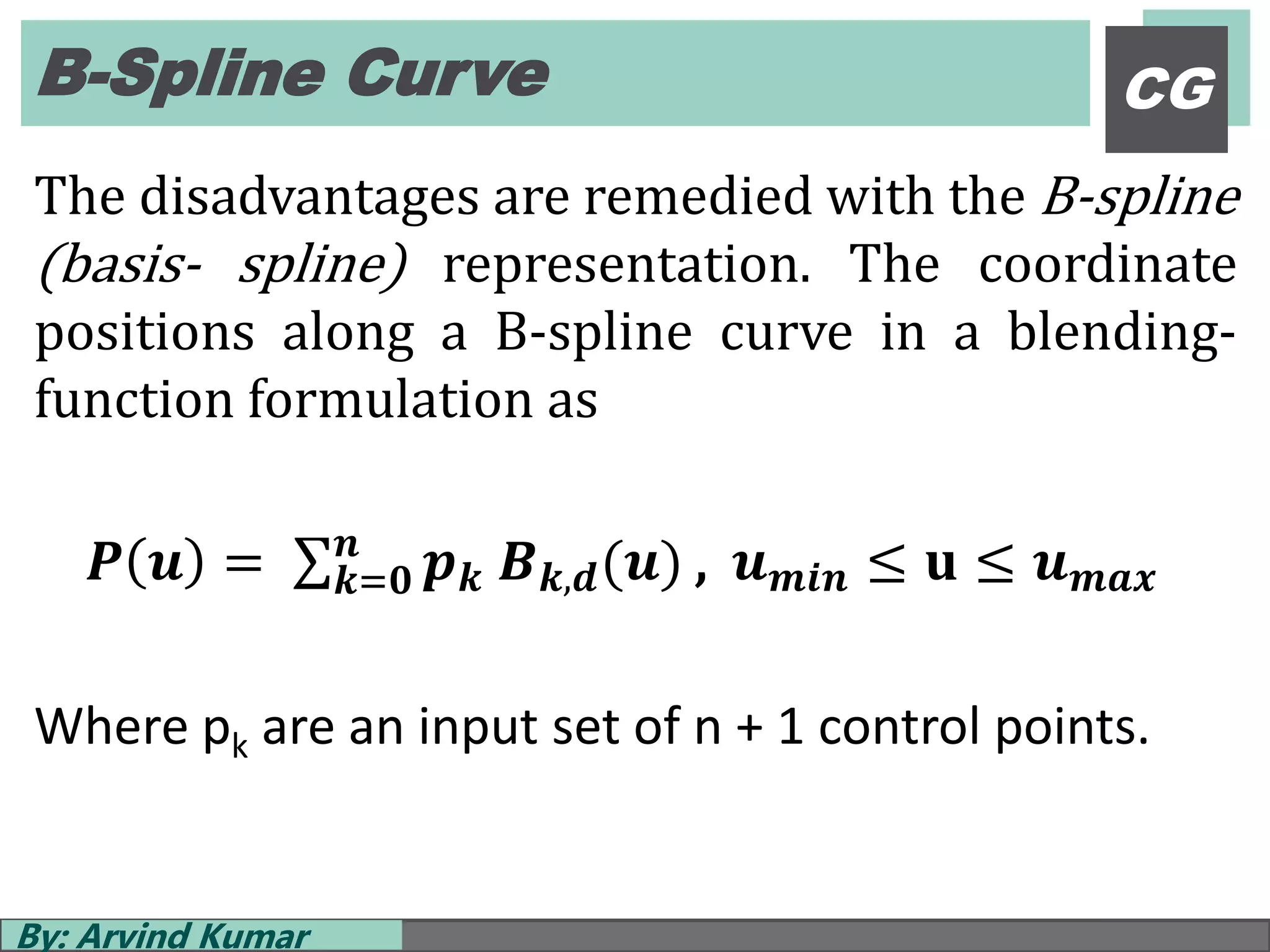 Bezier curve & B spline curve | PPTX Bezier curve & B spline curve | PPTX
