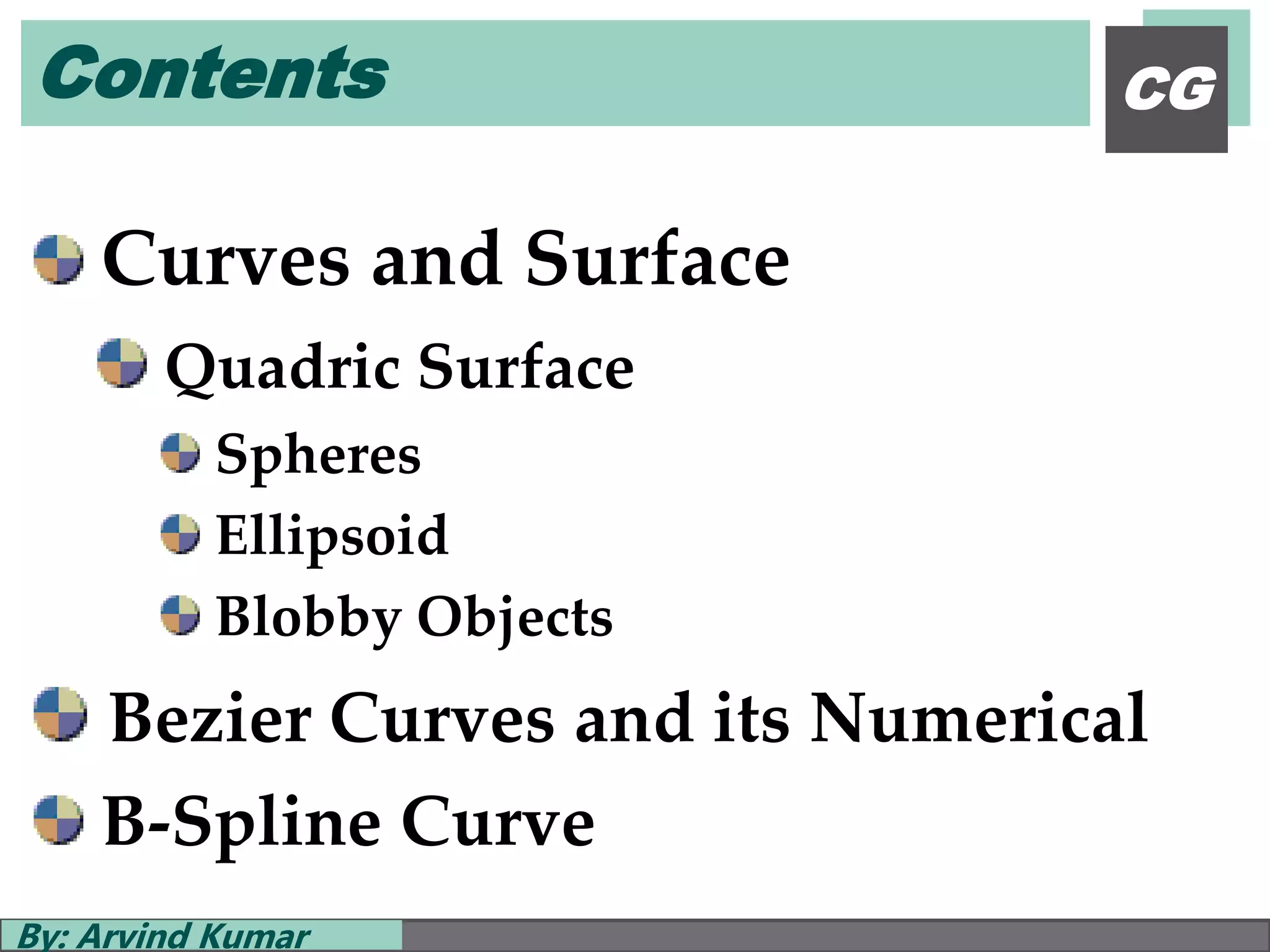Bezier Curve And B Spline Curve Pptx
