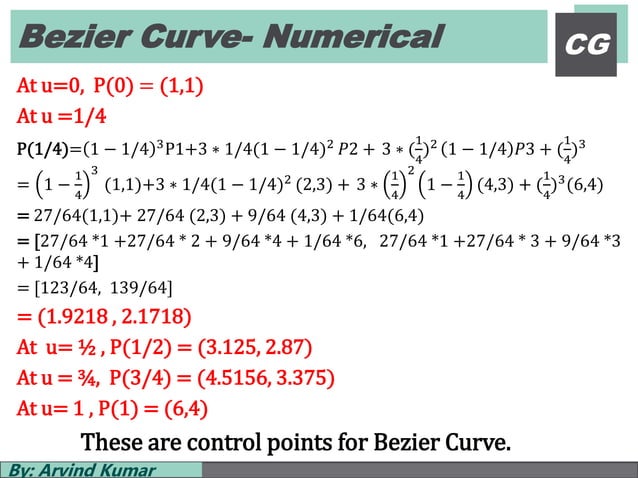 Bezier curve & B spline curve | PPTX | Physics | Science