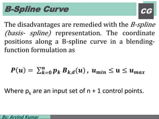 Bezier curve & B spline curve | PPTX