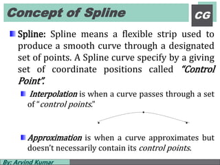 Bezier curve & B spline curve | PPTX