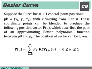 Bezier curve & B spline curve | PPTX