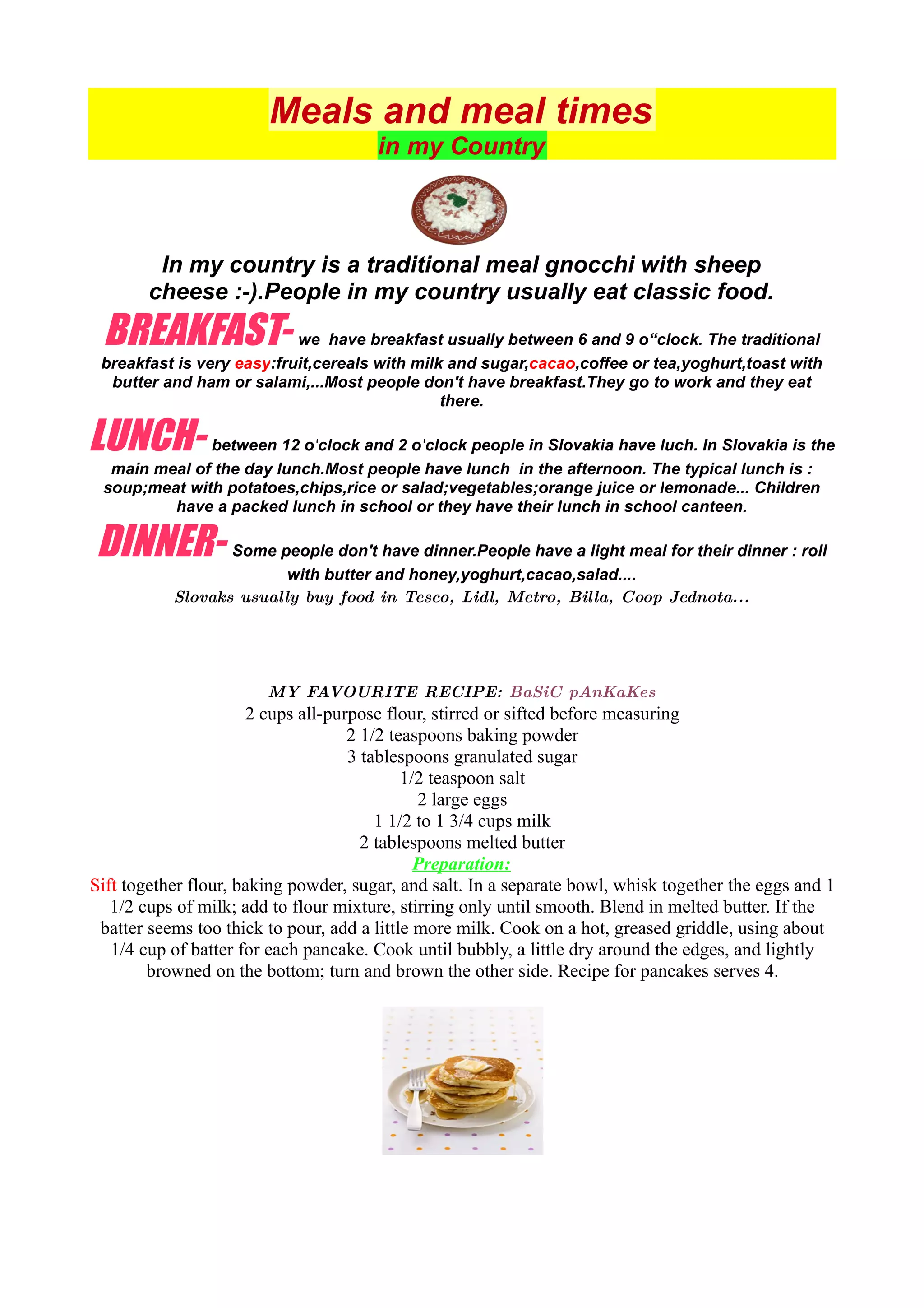 Food in Slovakia | ODT