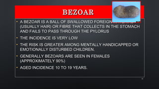 PERFORATING TRICHOBEZOAR بازهر شعري نافذ | PPT