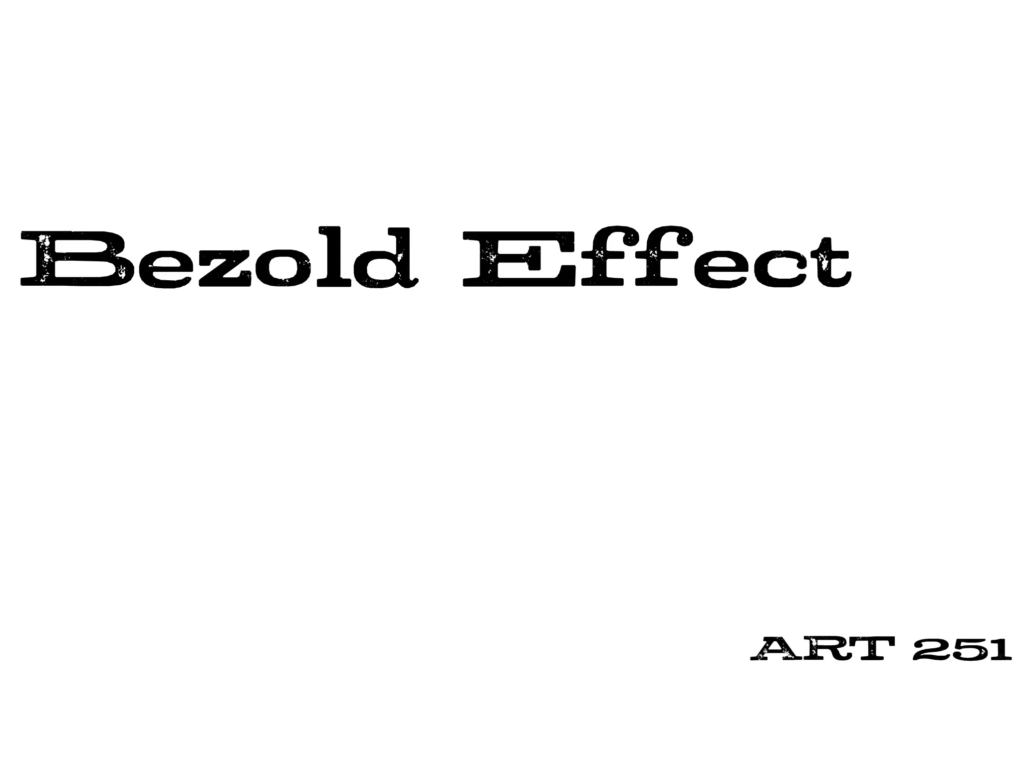 Bezold Effect | PDF