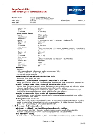 Bezpečnostní list.pdf - important safety notices | PDF