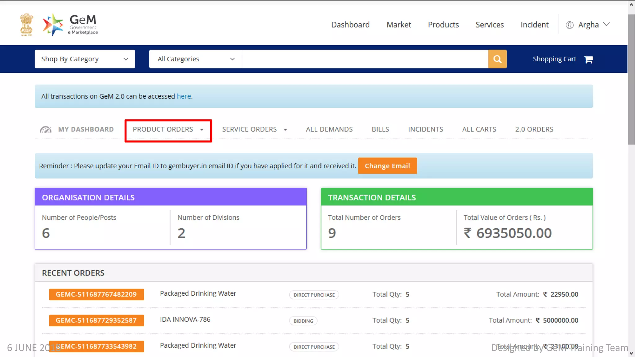 Buyer Module GeM 3.0- Order processing | PDF